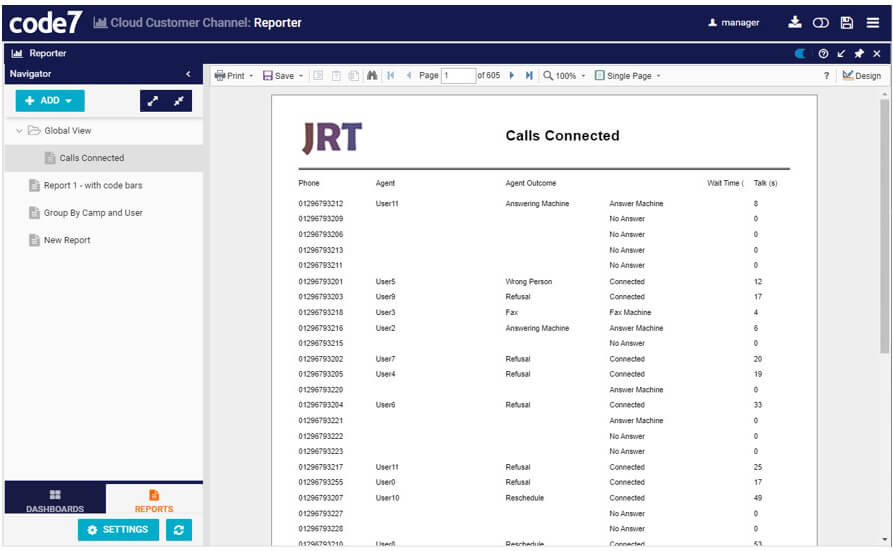 Softdial Reporter™ 5 – DataTel – Artificial Intelligence